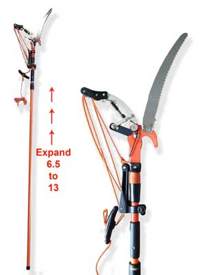 Ratchet Pole Pruner w/Saw – Better Garden Tools